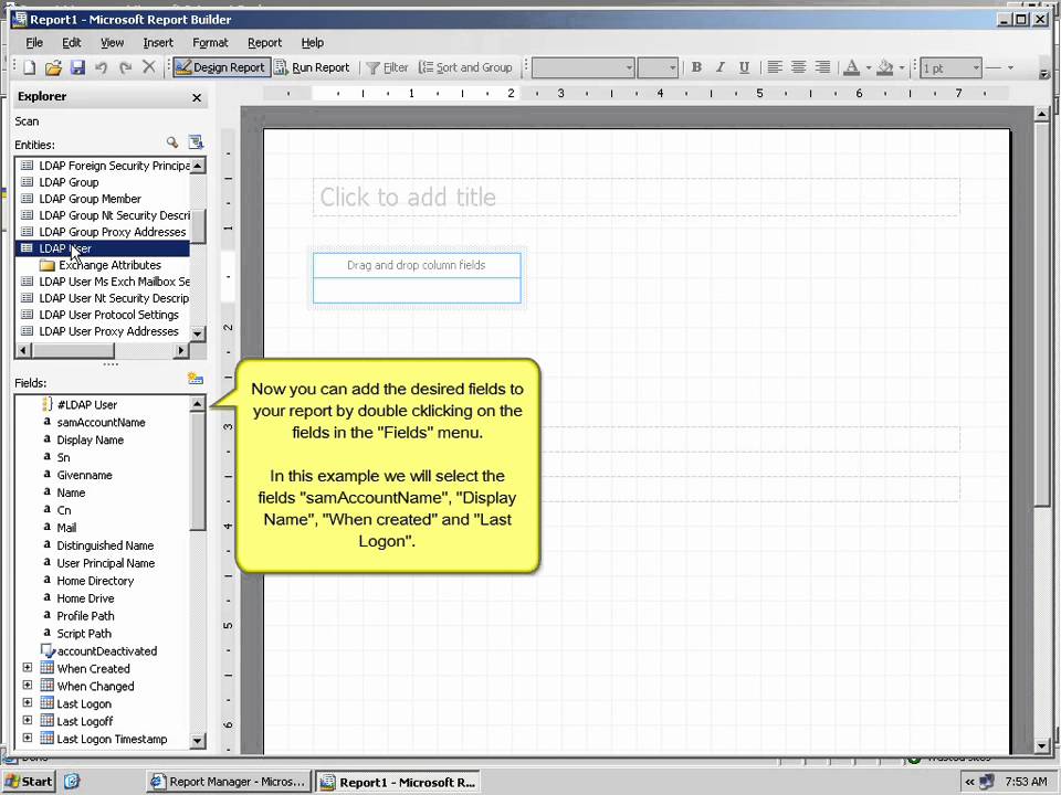 Building Custom Reports with MS Report Builder