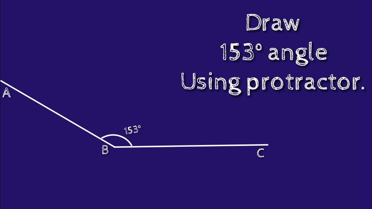 How to draw 153 degree angle using protractor. shsirclasses.
