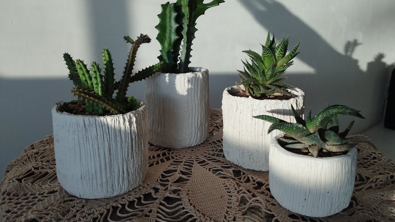 How to make inexpensive and beautiful flower pots ♻️ Recycling plastic bottles and using stucco!