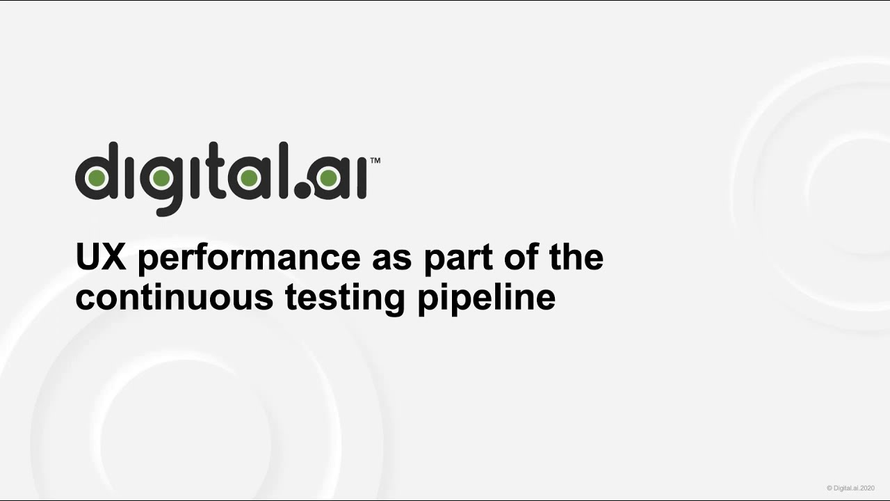 UX performance testing as part of the continuous testing pipeline