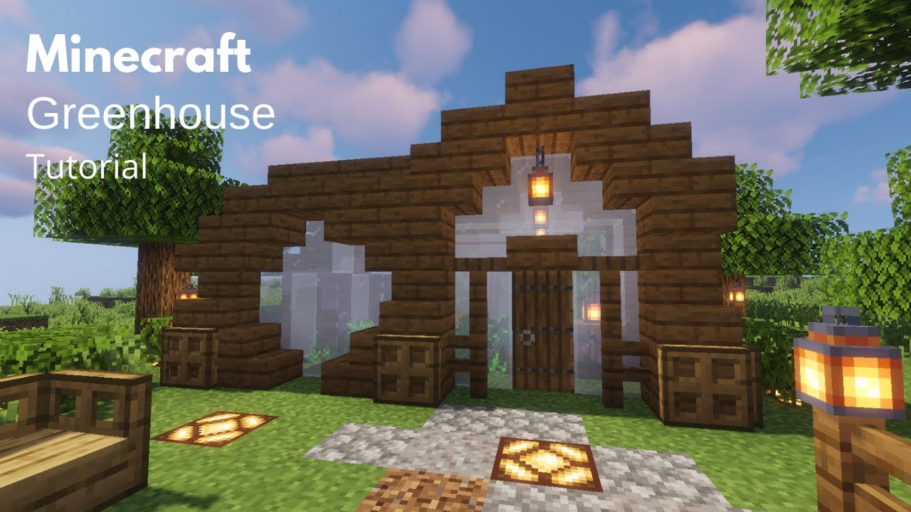 Minecraft: How to Build a Simple Greenhouse | Compact Greenhouse (Tutorial)