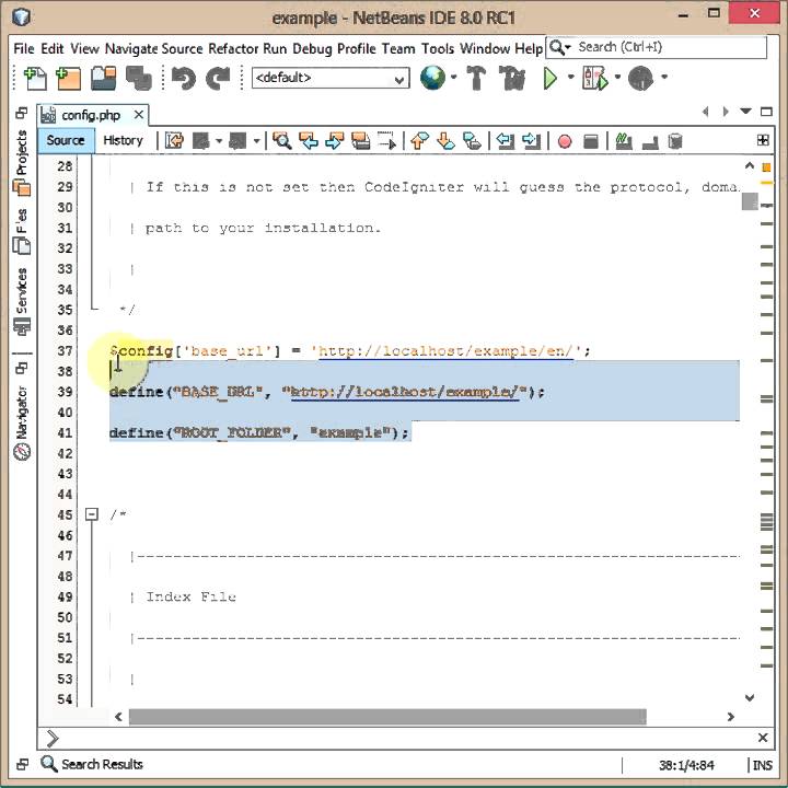PHP CodeIgniter Adjust config