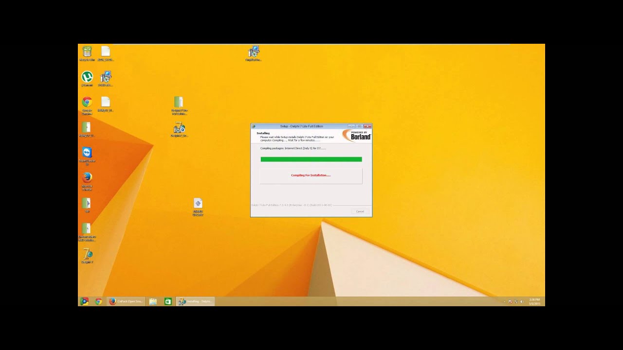 Installing Delphi 7 On windows 8/10