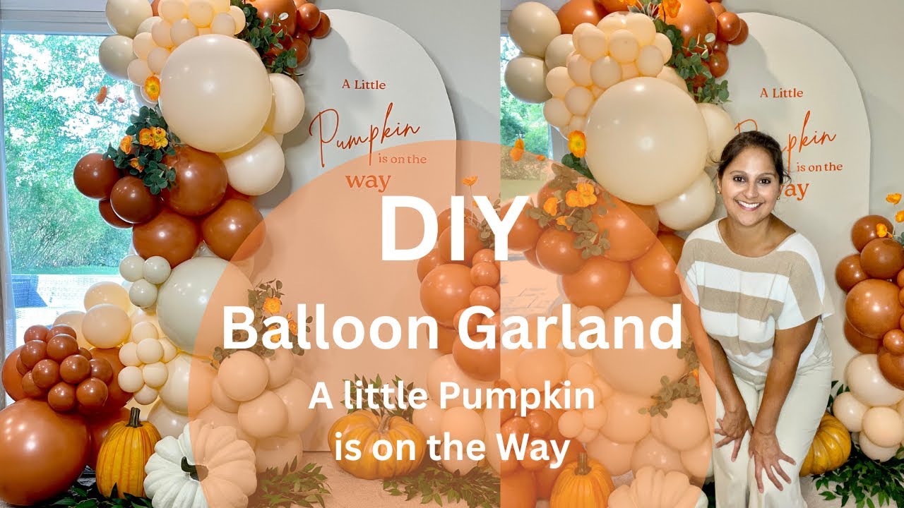 DIY Balloon Garland | Pumpkin Fall Theme