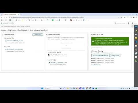 CIS 1060 - SAM Project A Excel Module 01 Getting Started with Excel