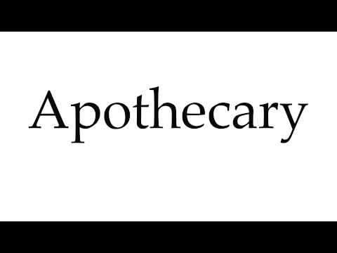 How to Pronounce Apothecary