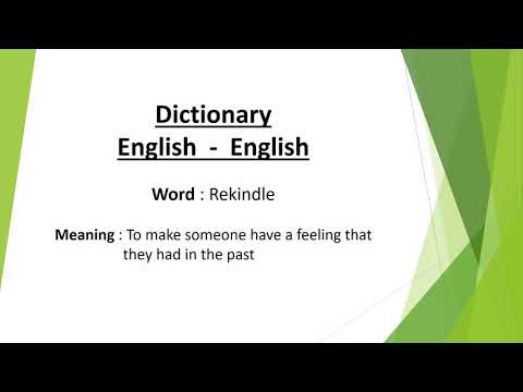 Rekindle Meaning Dictionary English - English