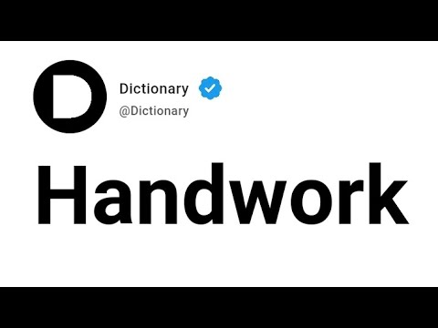 Handwork Meaning In English
