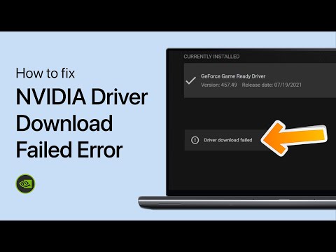 How To Fix NVIDIA GeForce Driver Download Failed Error