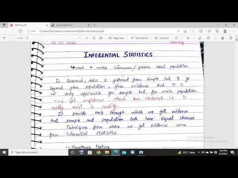 Importance of inferential statistics in urdu/hindi lec.