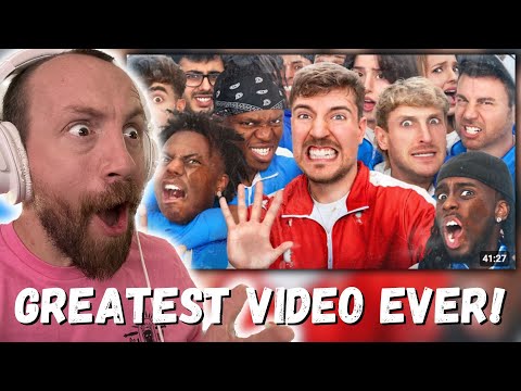 GREATEST VIDEO EVER!!! MrBEAST 50 YouTubers Fight For $1,000,000 (FIRST REACTION!!!)