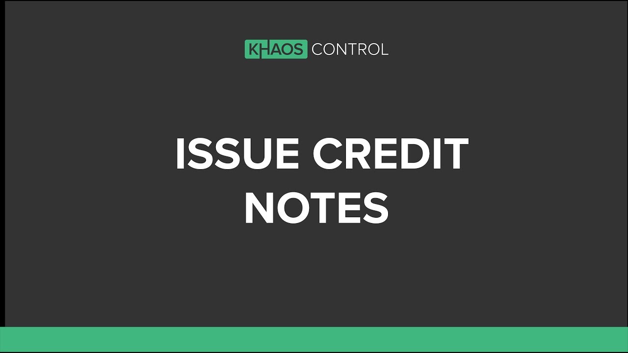 Issue Credit Notes in Sales Invoice Manager
