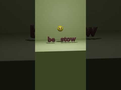 Do we pronounce BESTOW correctly? #syllabication #word stress #word type - root verb and a noun