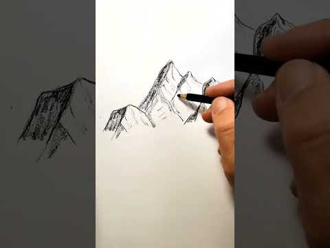 How to Draw Mountains with Pencil