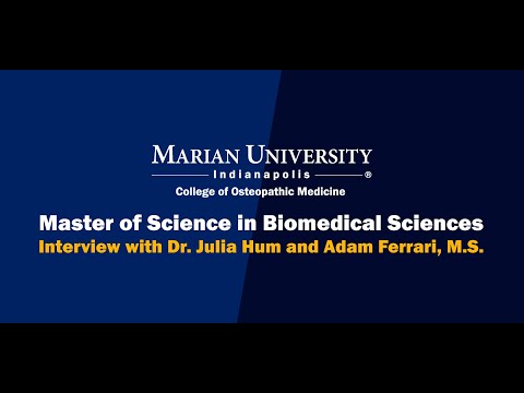 Master of Science in Biomedical Sciences graduate Adam Ferrari's Interview.