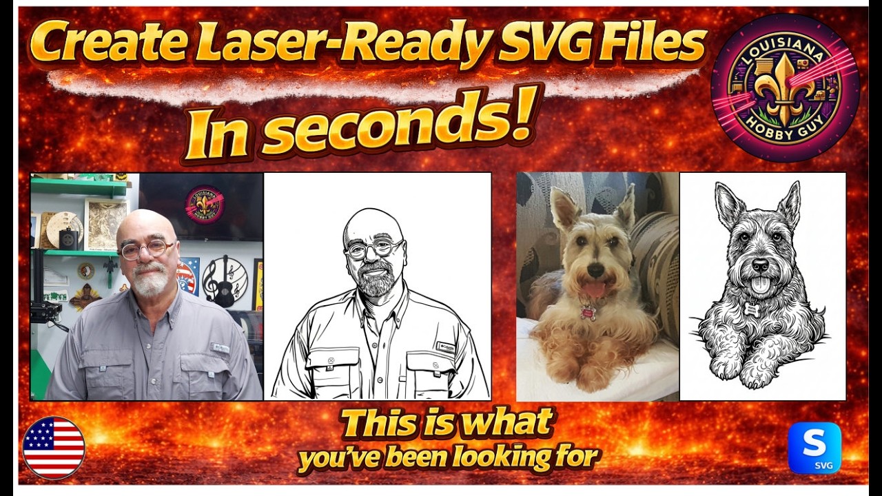 💡 Create LASER READY SVG FILES in SECONDS! #instasvg