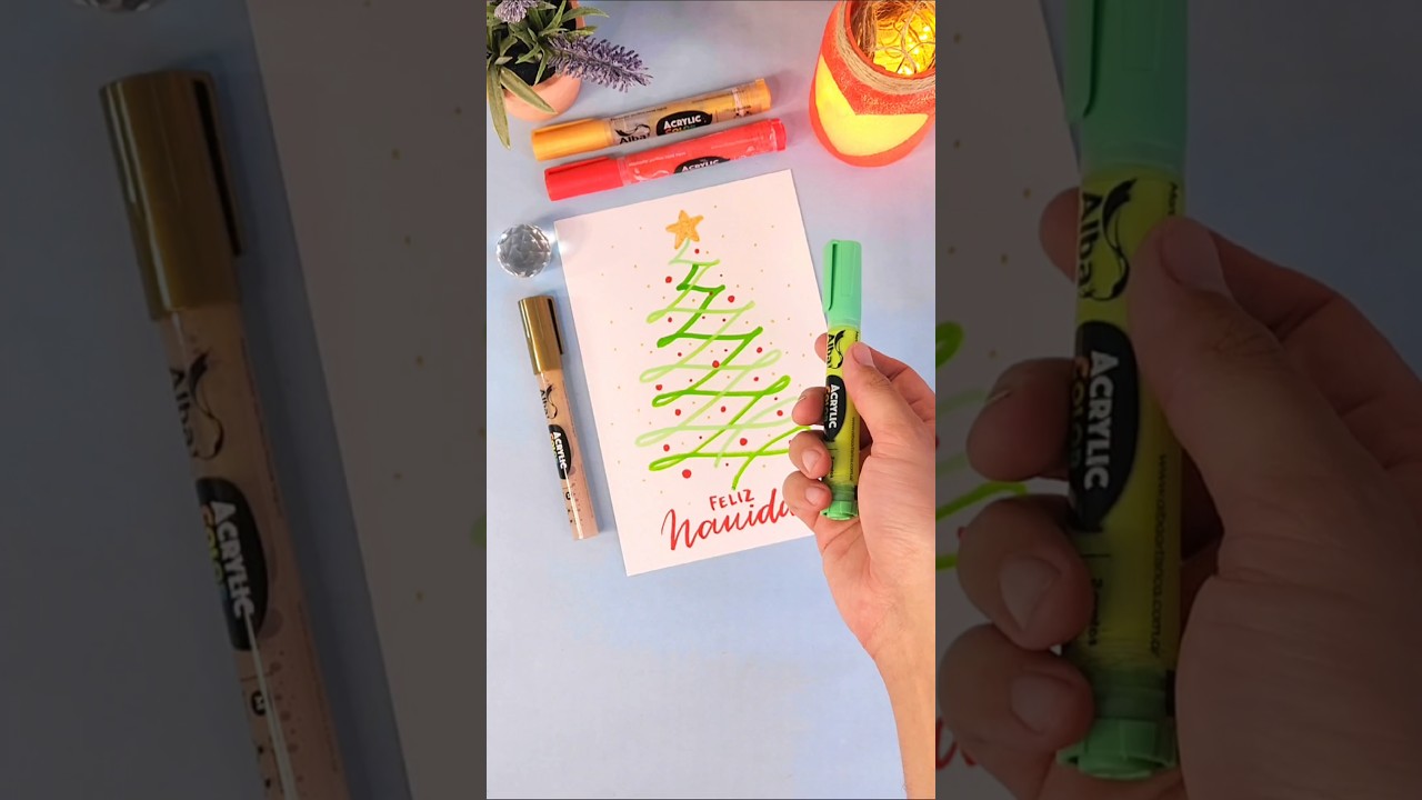Lettering con Marcadores para hacer Tarjeta de Navidad 🎄✨️ Manualidades e Ideas con papel fáciles