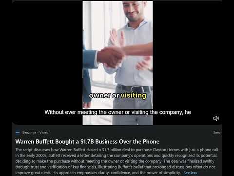 Warren Buffett Bought a $1.7B Business Over the Phone