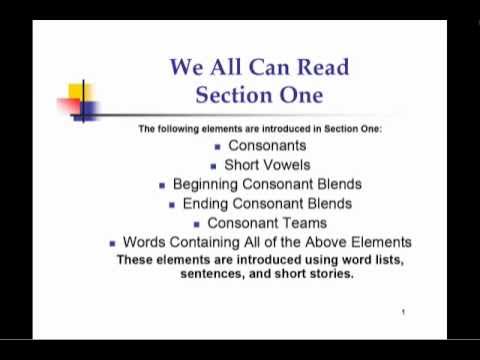 We All Can Read Program Overview