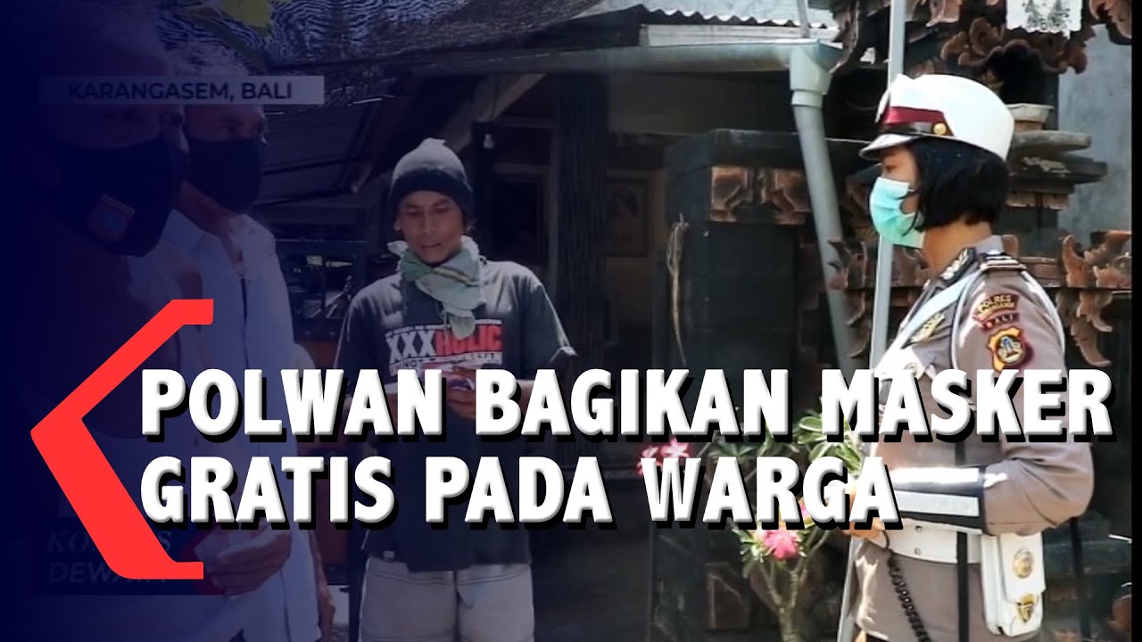 Polisi Bagikan 200 Masker Ke Warga