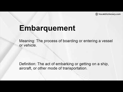 Embarquement Meaning