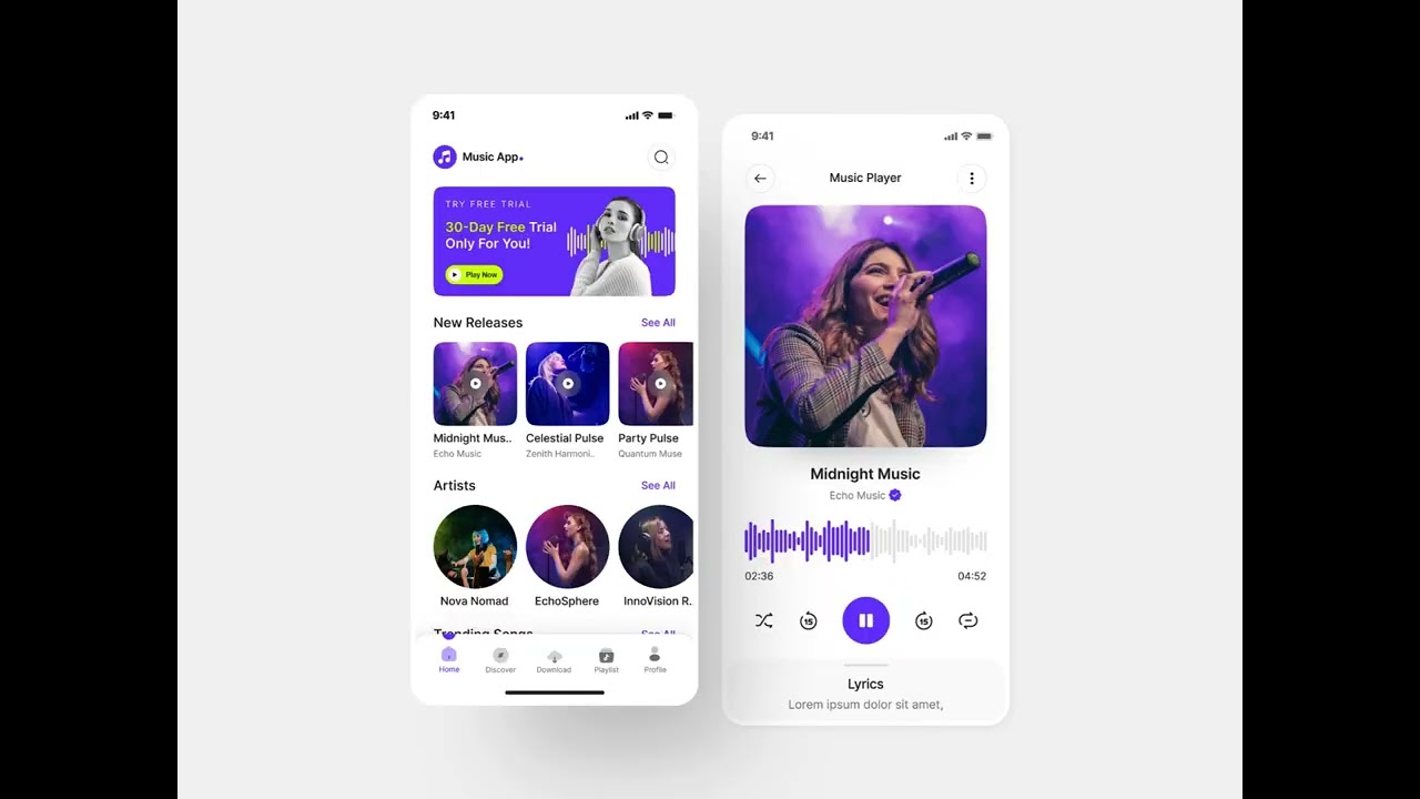 Music Player App UI Design | Music App Design | App UI Design | Music Application Figma Design | UI