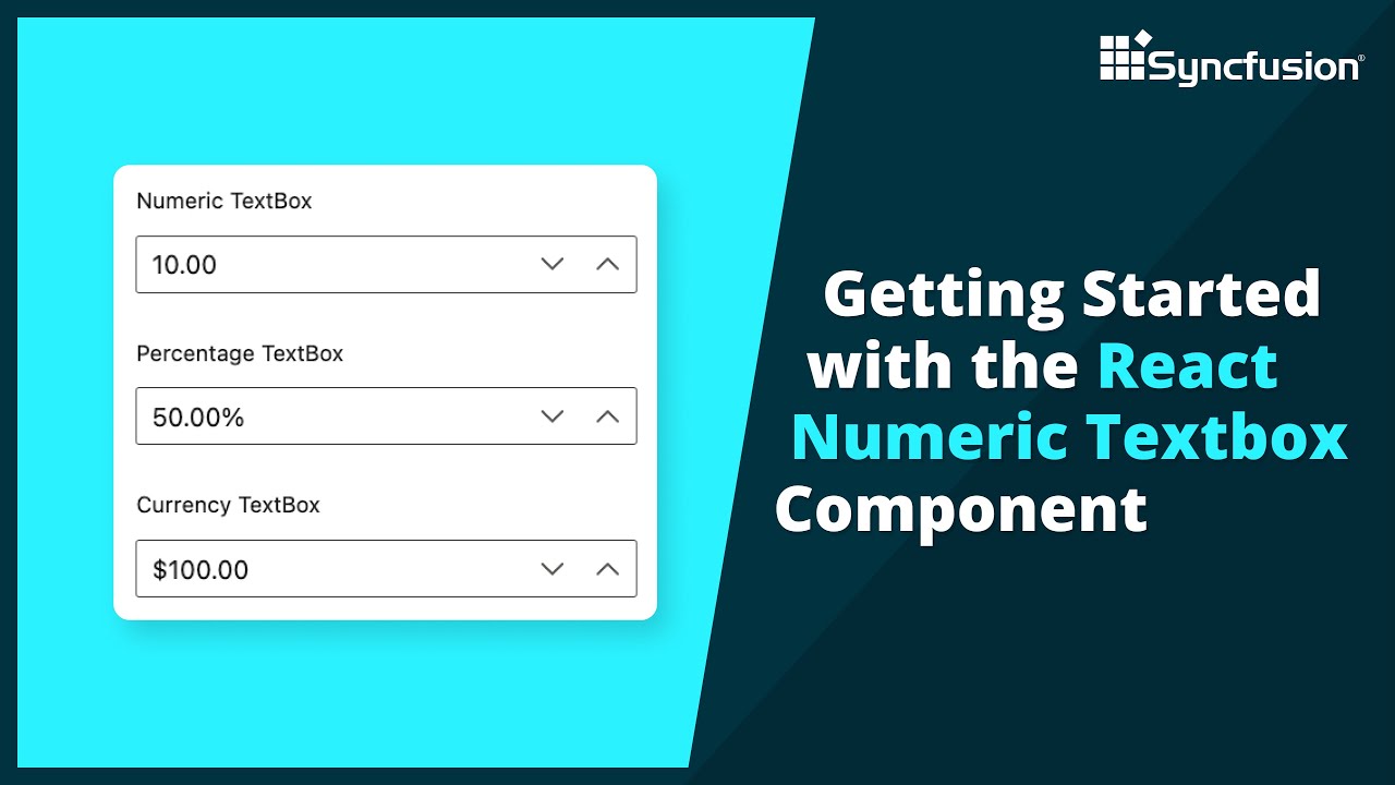Getting Started with the React Numeric Textbox Component