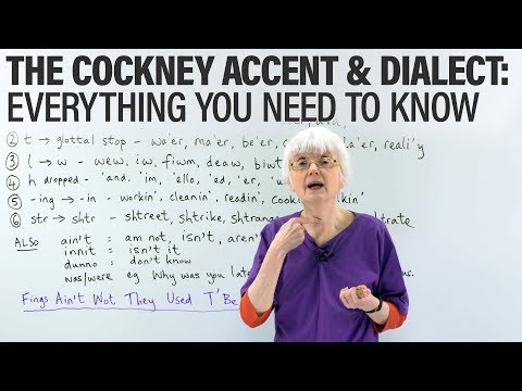 Learn about the COCKNEY ENGLISH accent & dialect