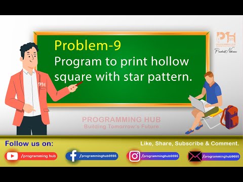 Program to print hollow square with star pattern.