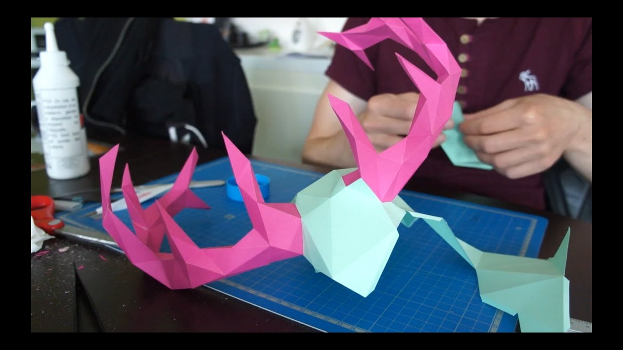 DEER HEAD TROPHY - PAPERCRAFT STOP MOTION