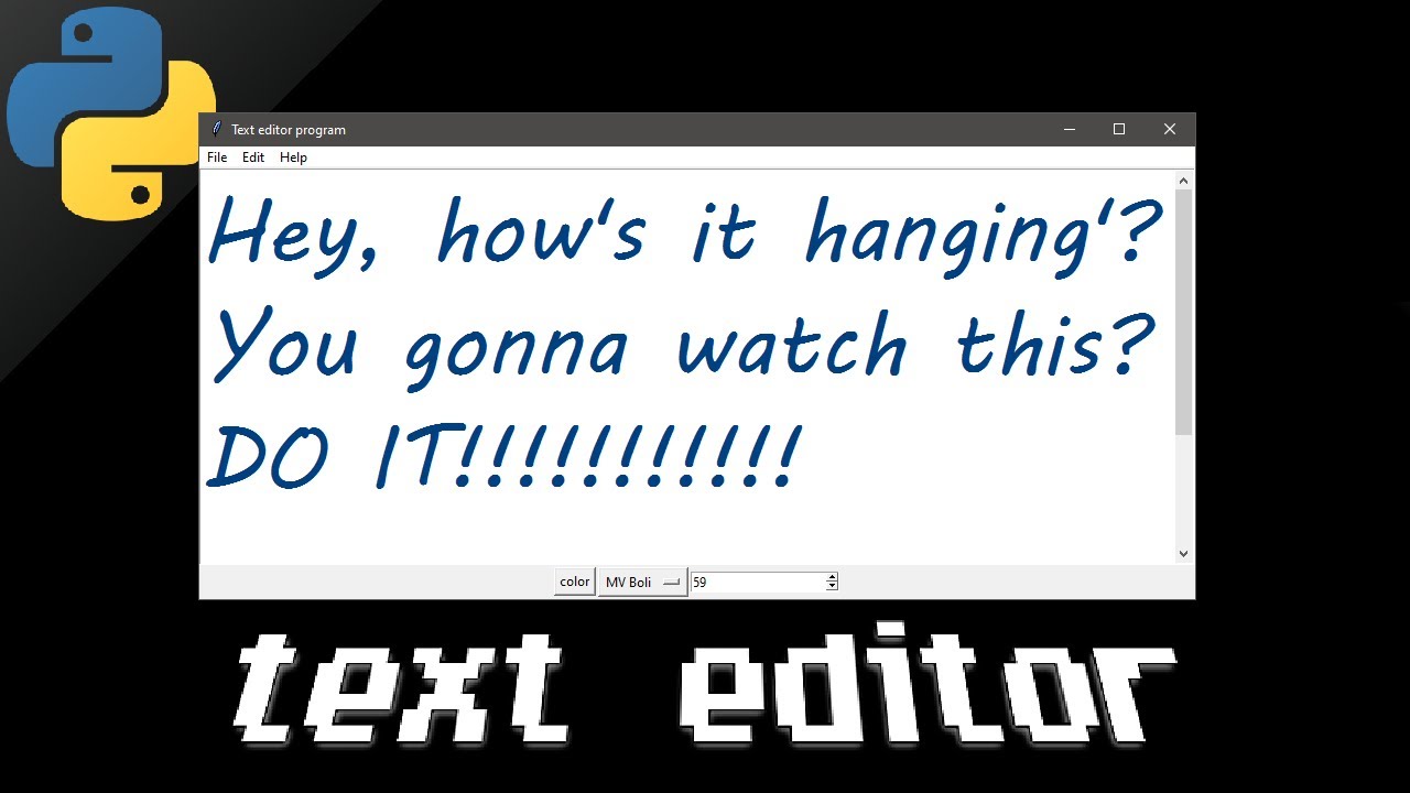 Python text editor program ✏️