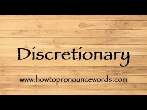 How To Pronounce Discretionary ? How To say Discretionary New Video