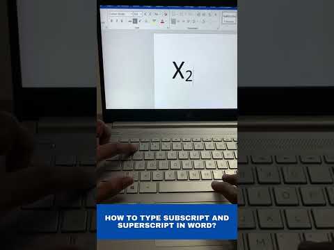 how to type subscript and superscript in word?