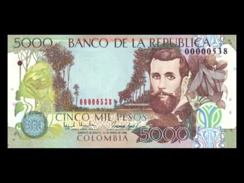 All Colombian Peso Banknotes - 1993 to 1995 Issues