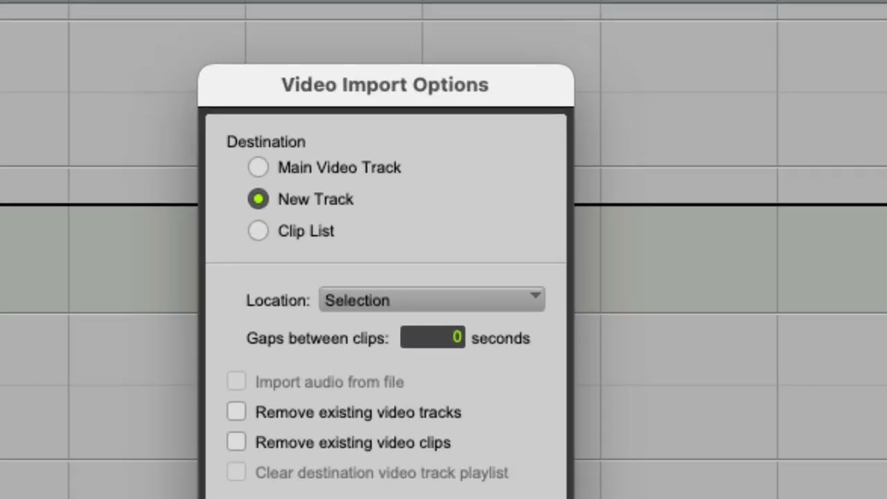 Importing Video in Pro Tools