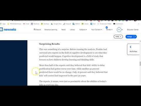 Marshmallow Experiment Article-Newsela