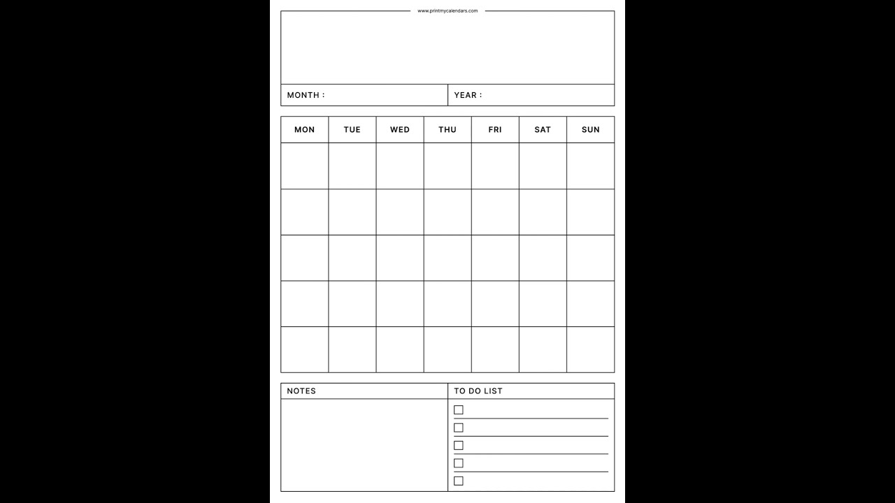 Free Blank Printable Calendar | blank monthly planner | Monthly Blank Calendar | blank calendar 2026