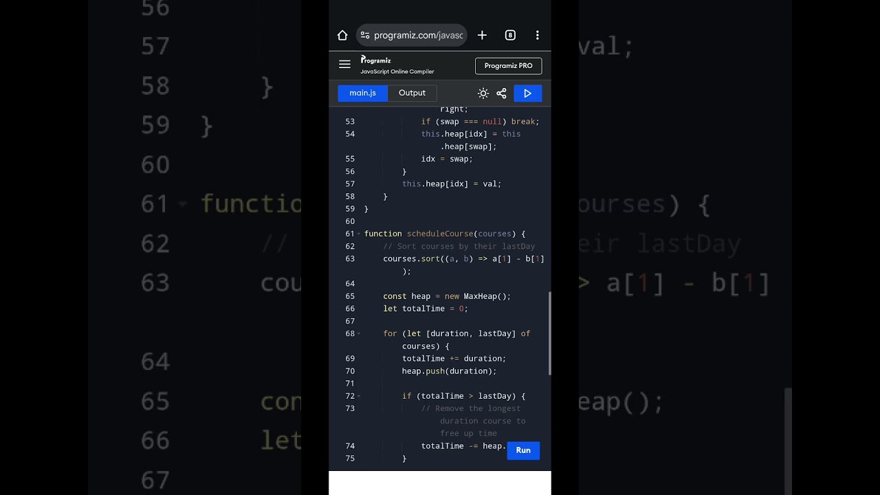JavaScript Course Schedule III | Maximum Courses Scheduling Algorithm