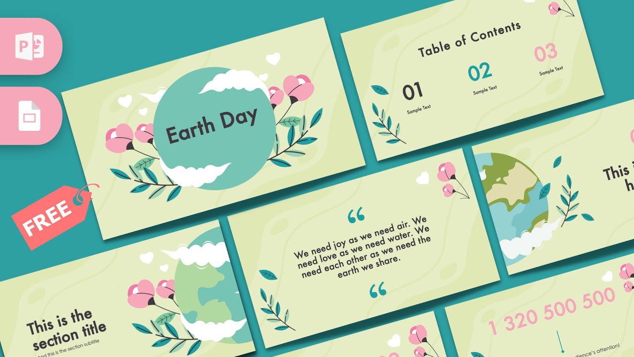 Earth's Day PowerPoint Template & Google Slides Theme by GreatPPT