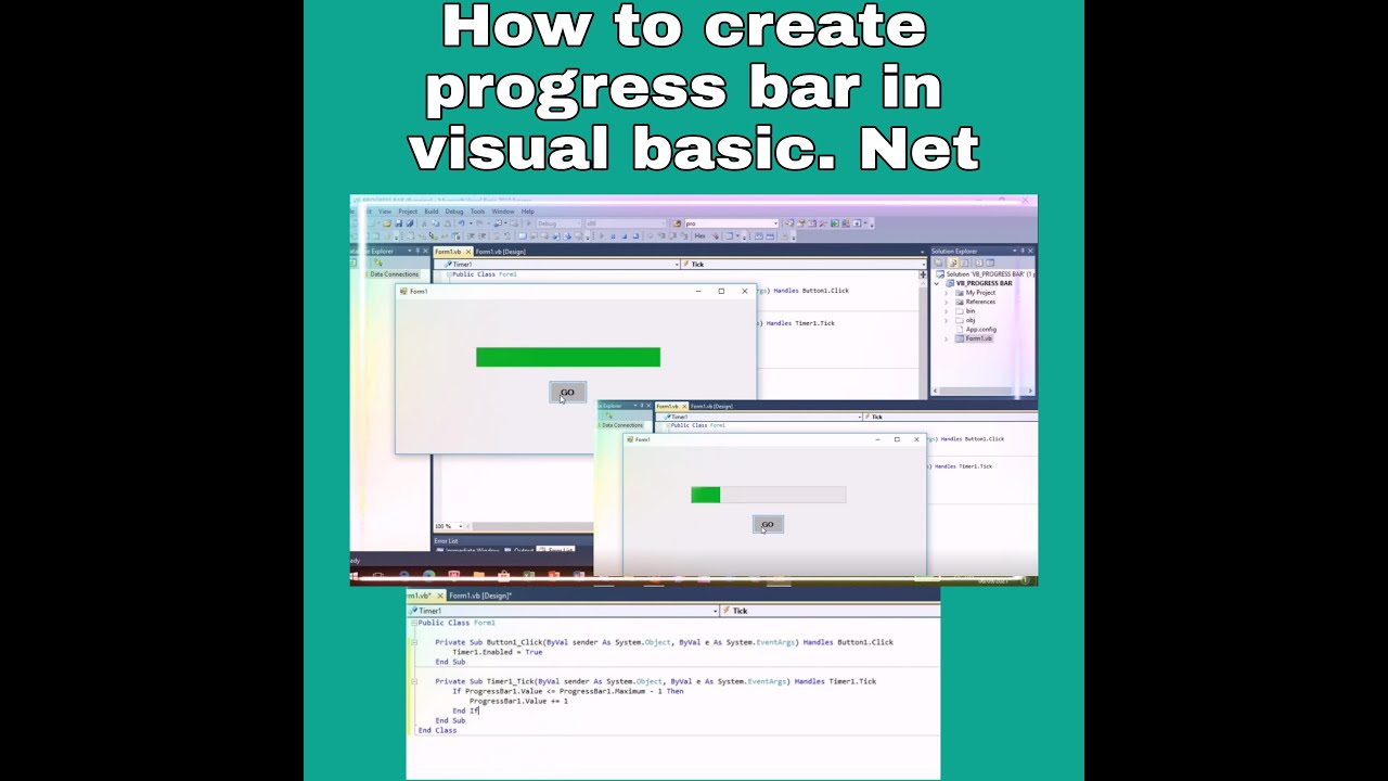 HOW CREATE A PROGRESS BAR IN VISUAL BASIC. NET|2021|LATEST