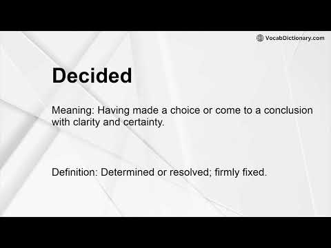 Decided Meaning