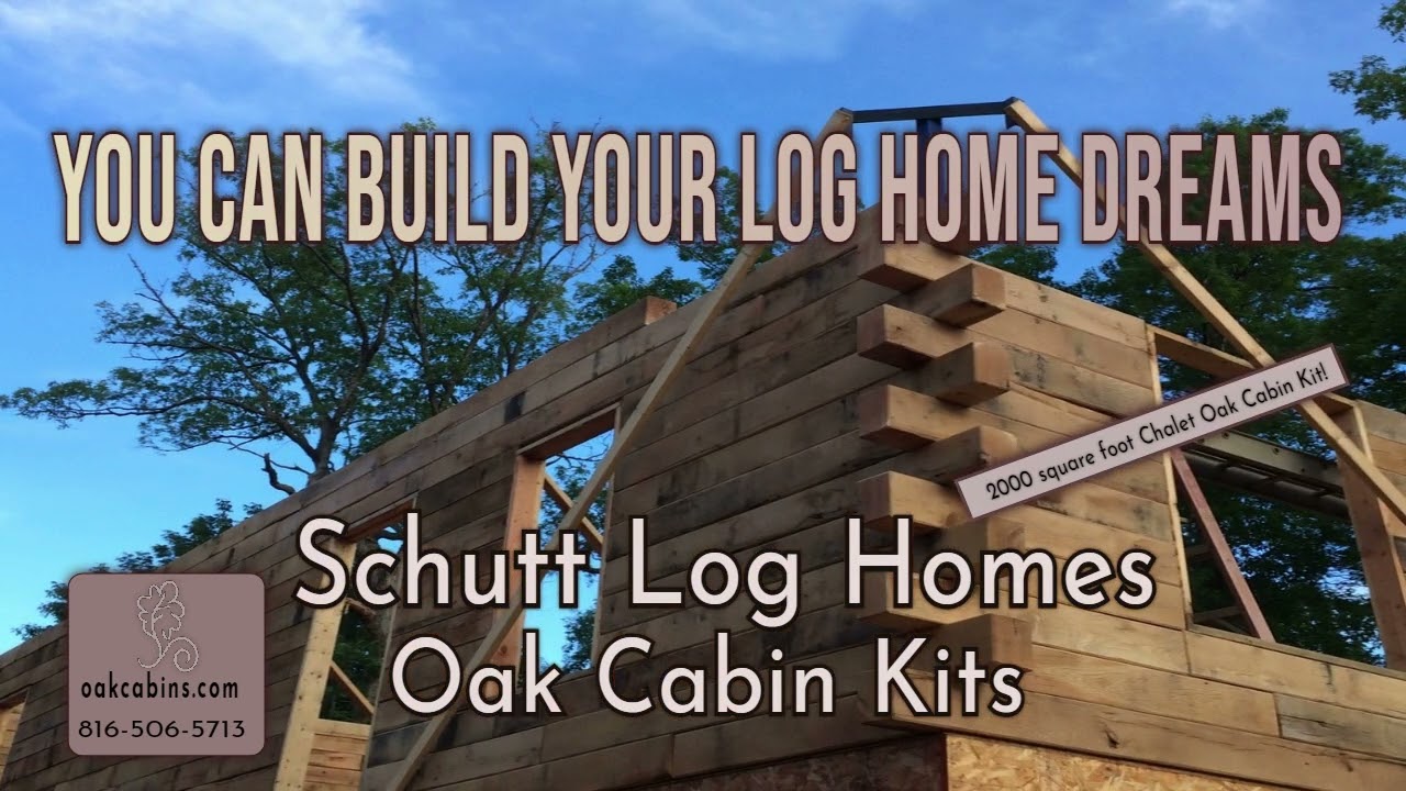 2000 square foot Chalet Oak log cabin kit from Schutt Log Homes. oakcabins.com