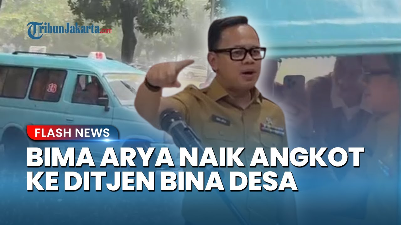 Wamendagri Bima Arya Hujan-hujan Naik Angkot ke Ditjen Bina Desa ...