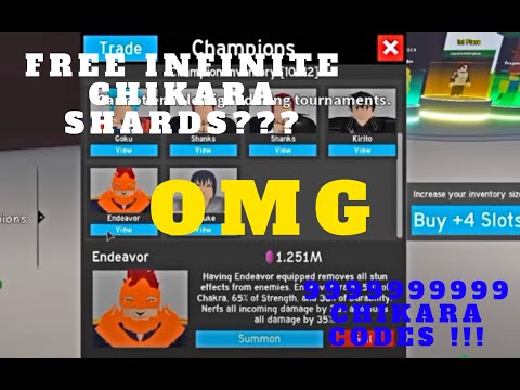 ALL NEW OP CHIKARA SHARDS CODES FOR AFS !!!