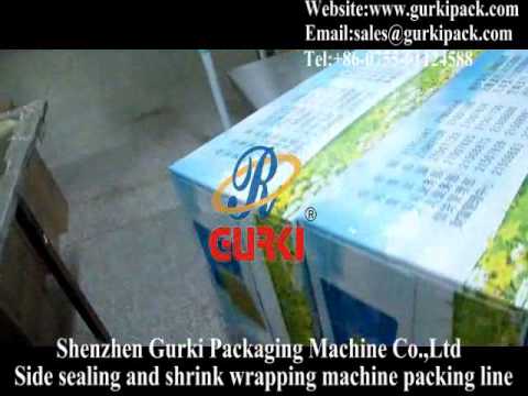 GURKI GPL-5545C+GPS-5030LW Side sealing and shrink wrapping machine for Taimei tissue box packing
