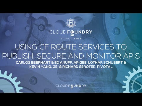 Using CF Route Services to Publish, Secure and Monitor APIs