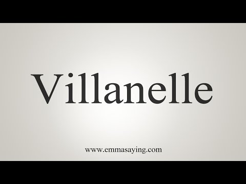 How To Say Villanelle