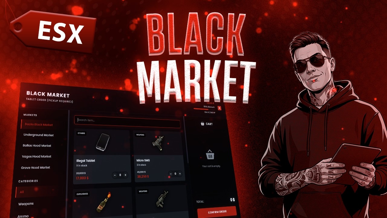 🩸ADVANCED BLACK MARKET [ESX/NUI]