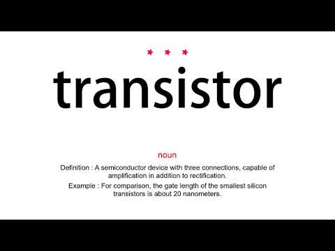 How to pronounce transistor - Vocab Today