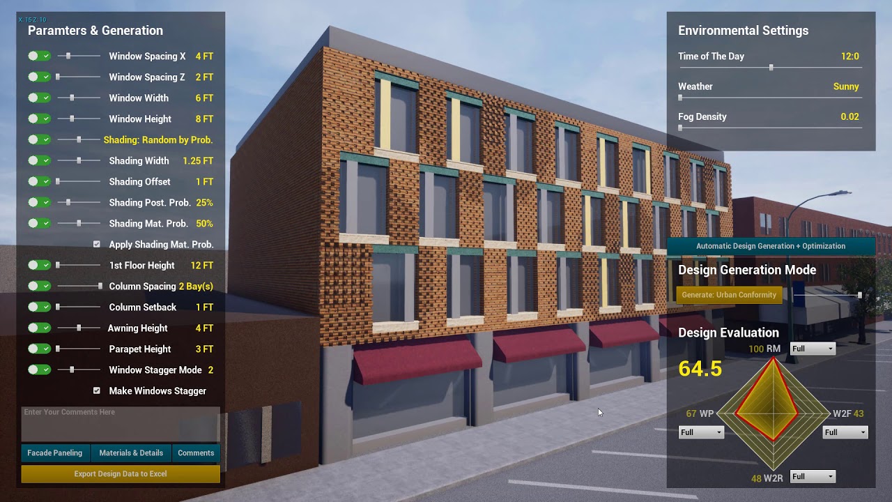 Interactive Attractor Points for Parametric Facade Paneling